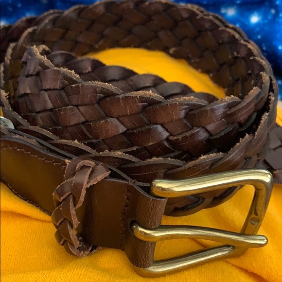 J. Crew | Accessories | J Crew Brown Braided Leather Belt | Poshmark
